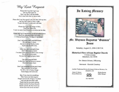"Mr. Waymon Augustus " Gusman" Jones"