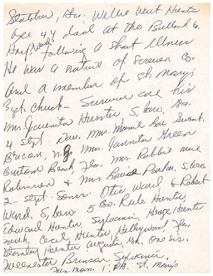 "Mr. Willie Walt Hunter"