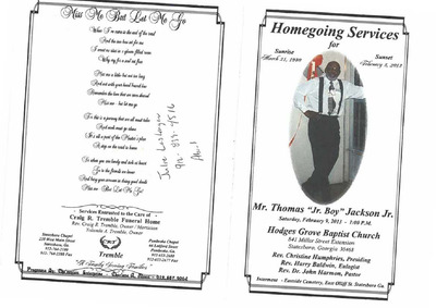 "Mr. Thomas "Jr. Boy" Jackson Jr."