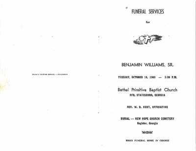 "Benjamin Williams, Sr."