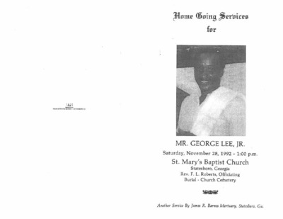"Mr. George Lee, Jr."