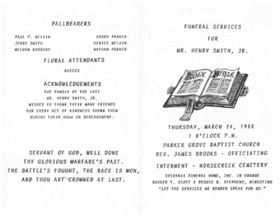 "Mr. Henry Smith, Jr."