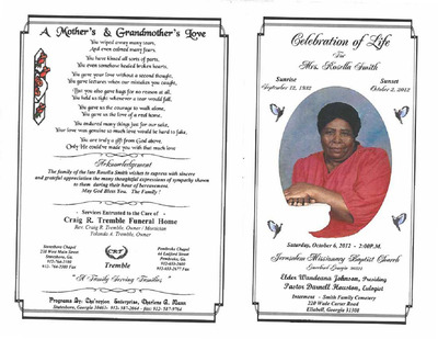"Mrs. Rosella Smith"