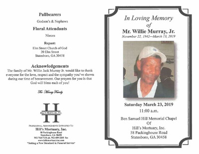 "Mr. Willie Murray Jr."