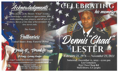 "Dennis Chad Lester"