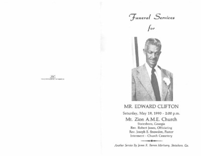 "Mr. Edward Clifton"